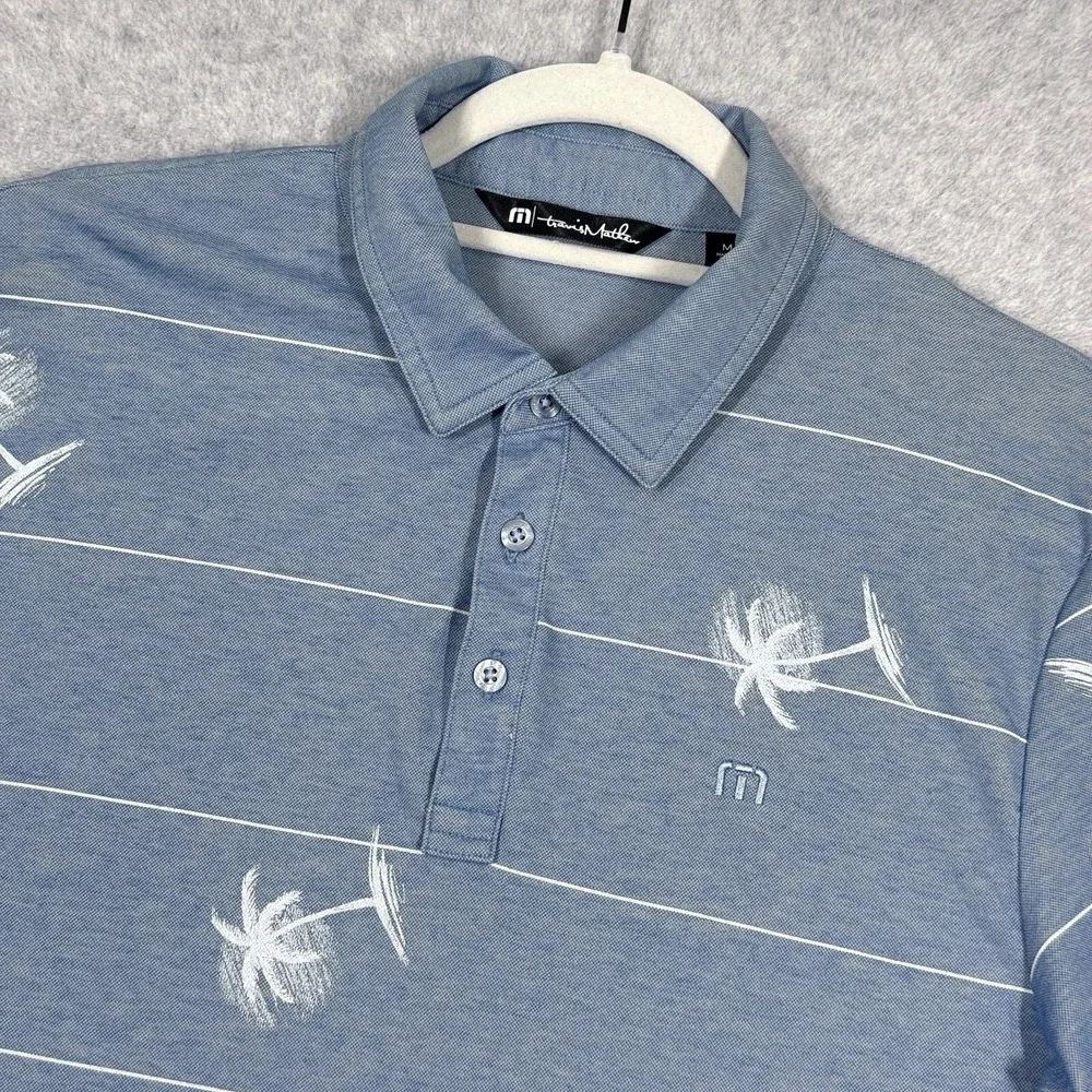 Travis Mathew | Shirts | Travis Mathew Polo Shirt Men Medium Palm Tree ...